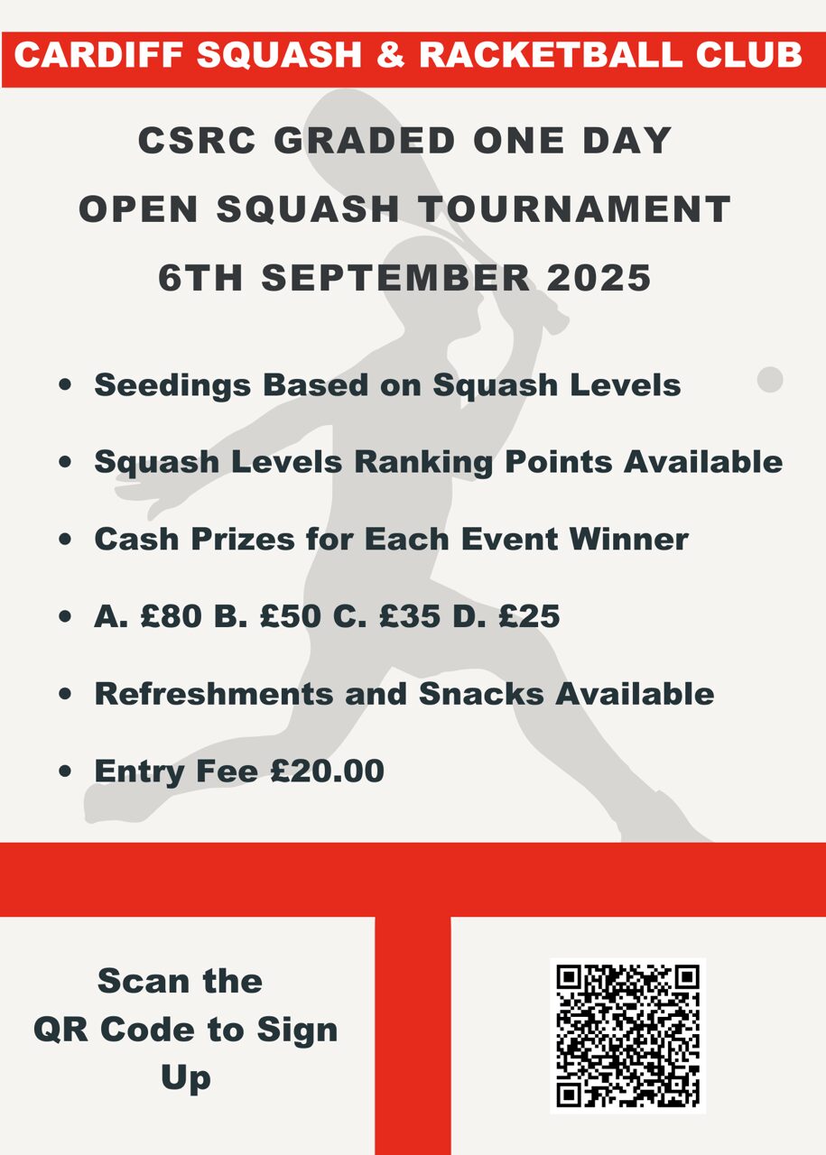 Cardiff Squash Graded One Day Tournament - Squash Wales